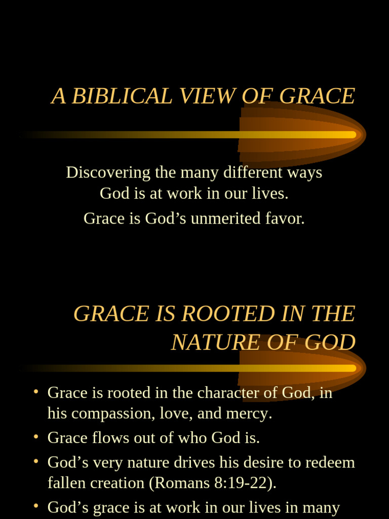 Understanding God's Grace in Life | PDF | Grace In Christianity ...