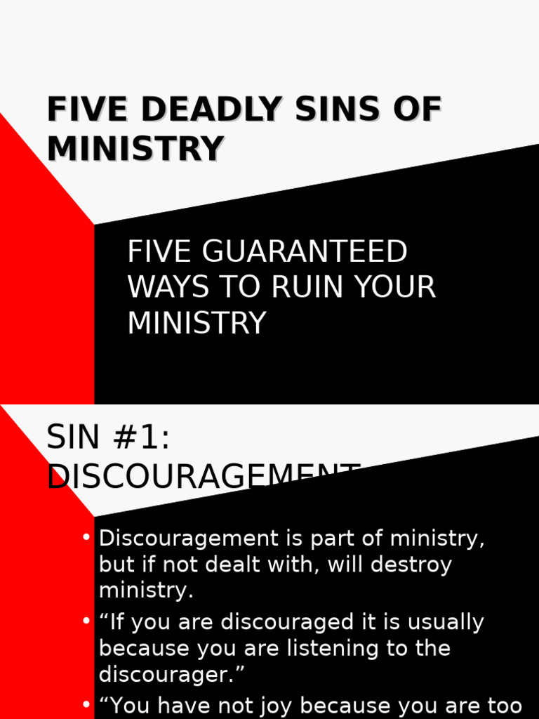 Five Deadly Sins of Ministry | PDF | Anger | Lust