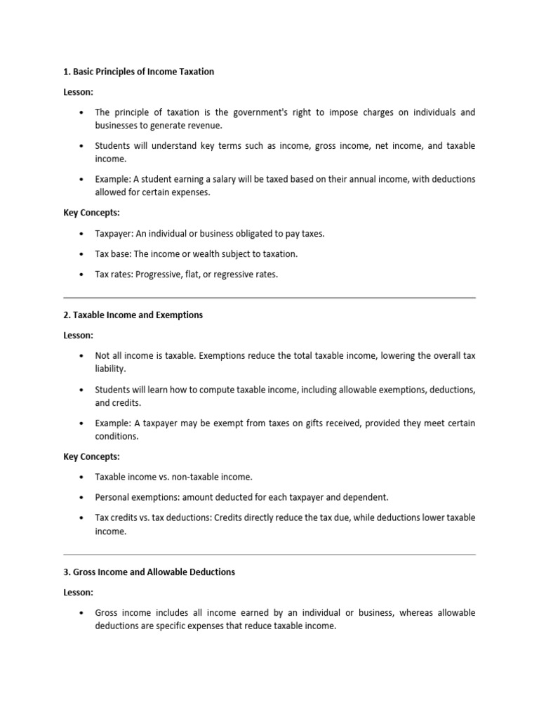 Income Taxation Topic 1-10 | PDF | Capital Gains Tax | Tax Deduction