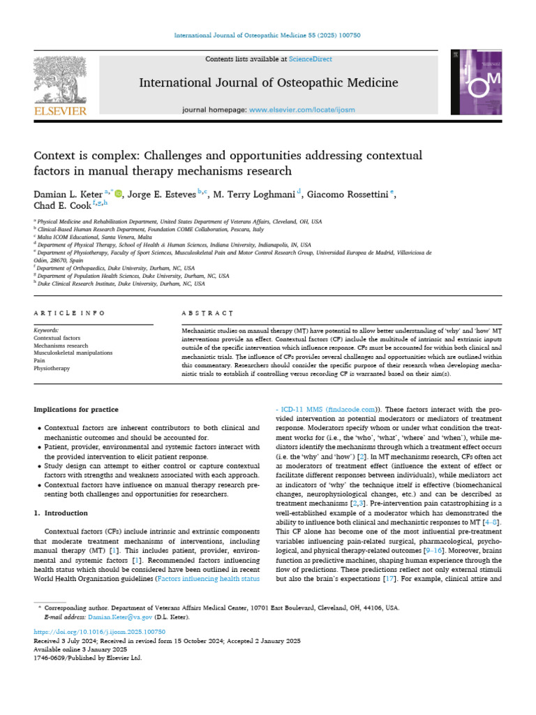 Context is Complex -Challenges and Opportunities Addressing Contextual ...