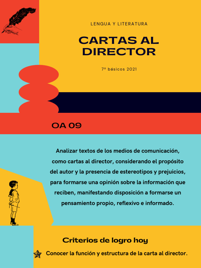 7°básico OA9 carta al director | PDF