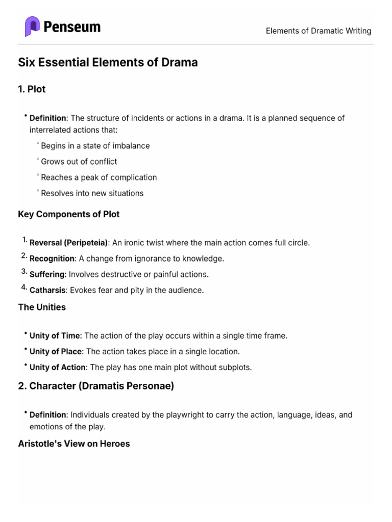 Elements of Dramatic Writing | PDF