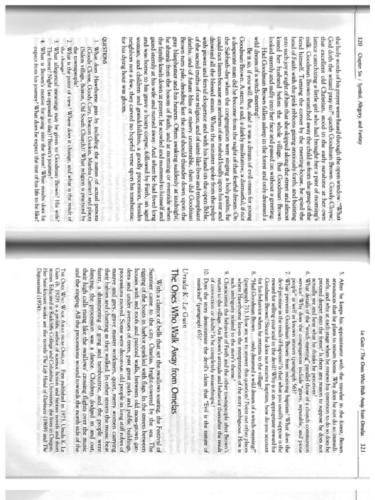 The Ones Who Walk Away From Omelas | PDF