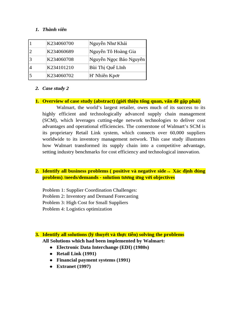 Group 13 - Case Study 2 | PDF | Supply Chain | Supply Chain Management