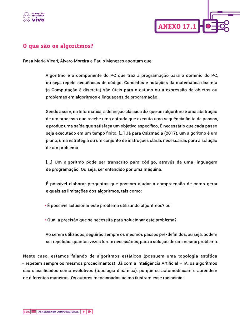 Texto 06 - Algoritmos | PDF