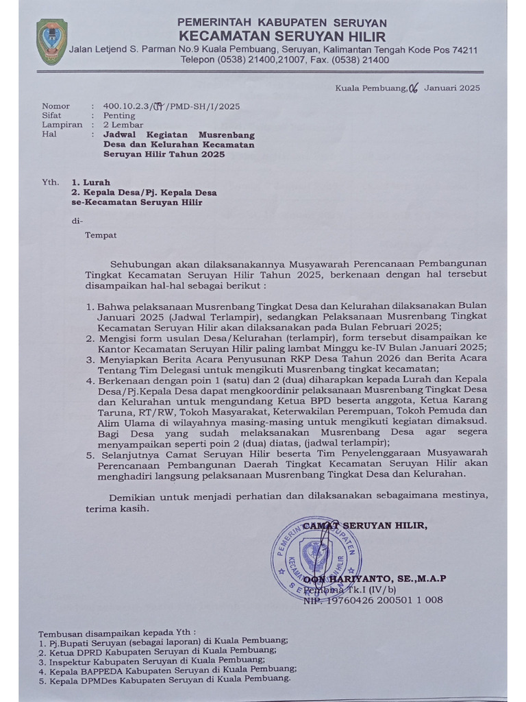 Se Musrenbang Desa Dan Kelurahan | PDF