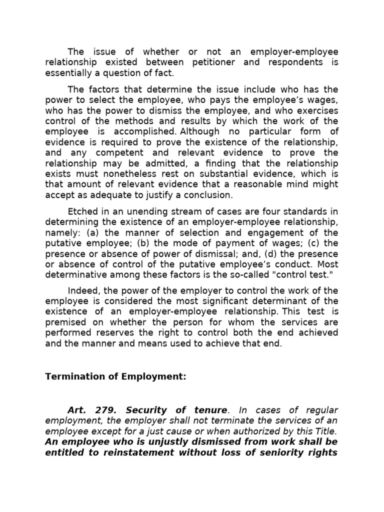 Termination of Employment 2 | PDF | Employment | Layoff