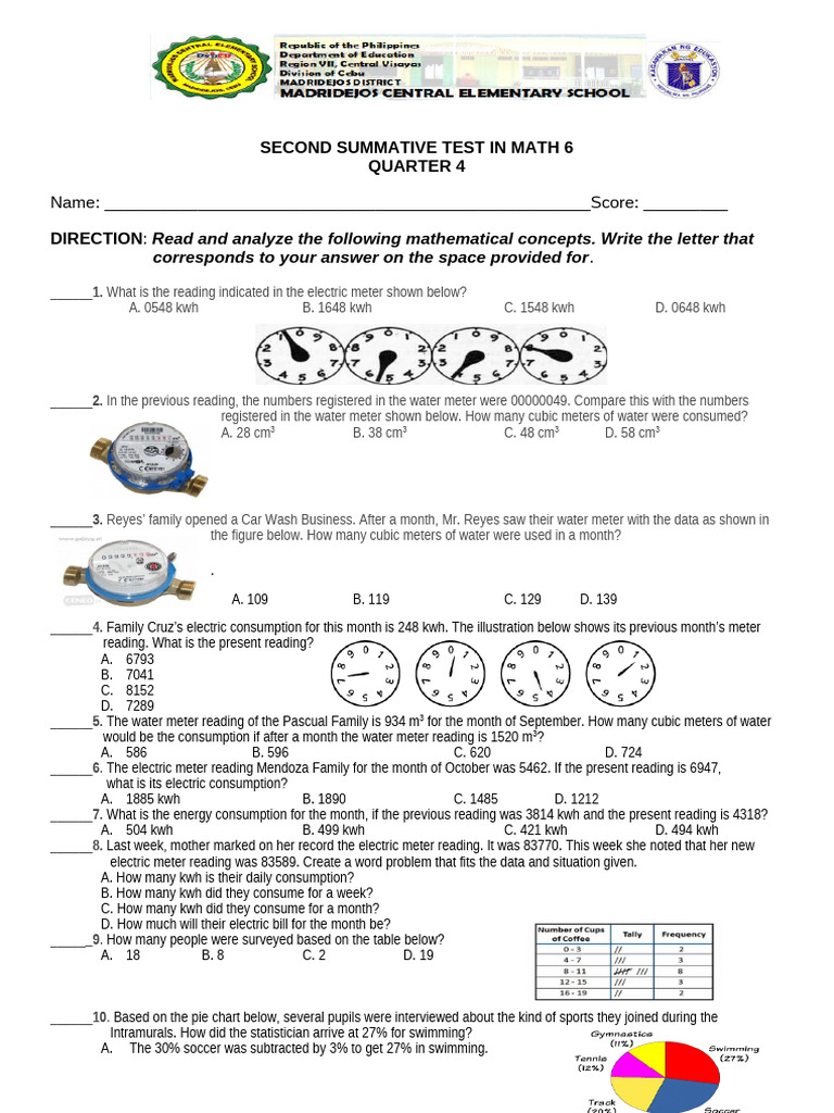Q4 MATH 2ND SUMMATIVE TEST 22 | PDF | Volume | Sphere
