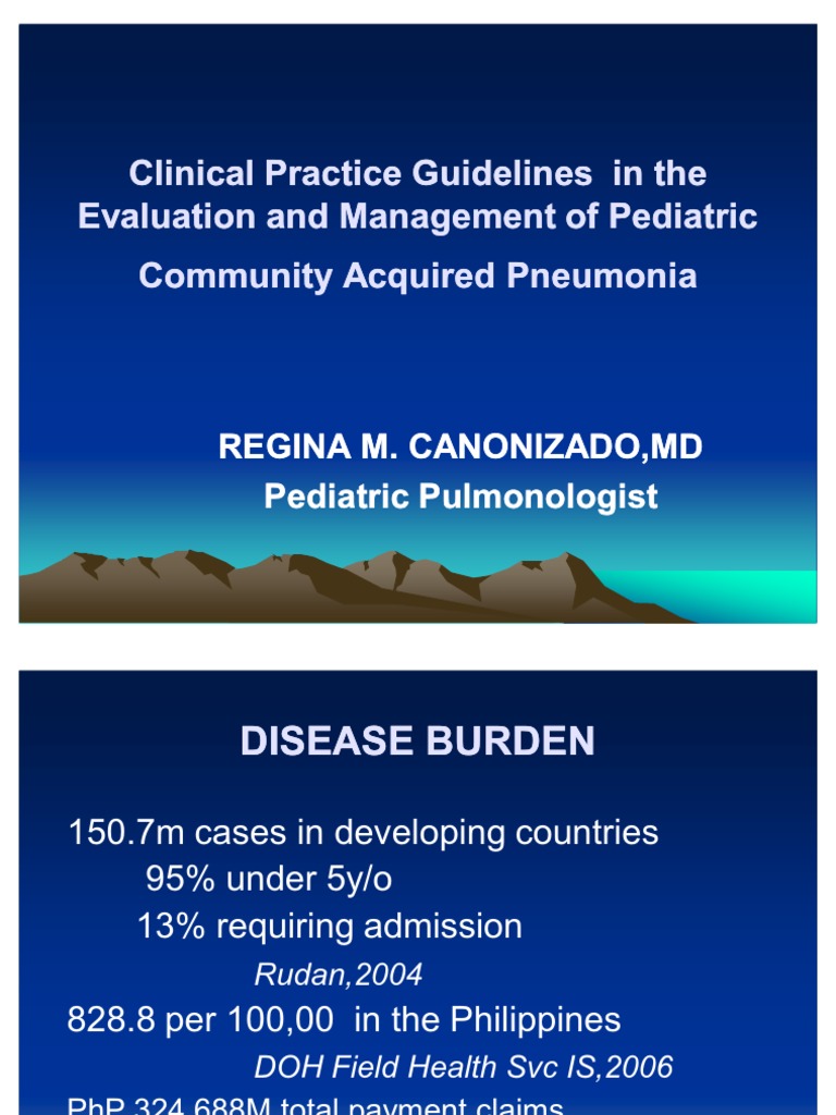 Clinical Practice Guidelines in The Evaluation and Management of PCAP ...