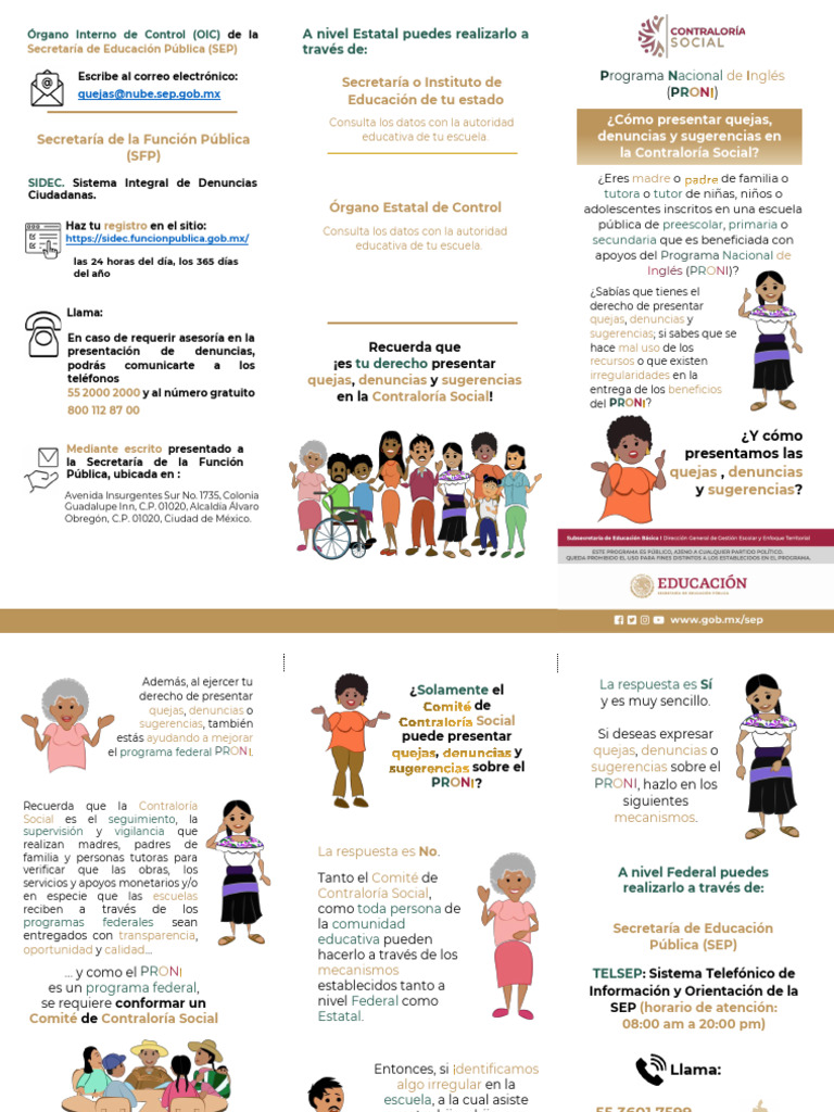 TRIPTICO-2024-PRONI-3.-QUEJAS-DEN-SUG | PDF