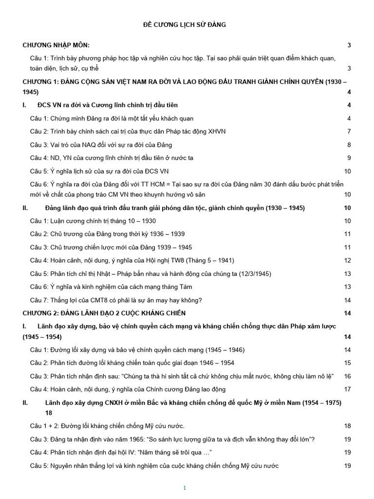 Đề Cương LSD | PDF