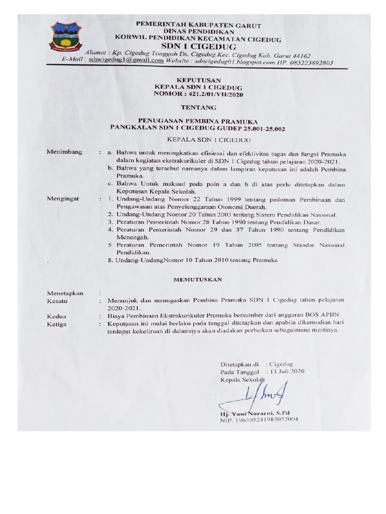 SK Pramuka | PDF