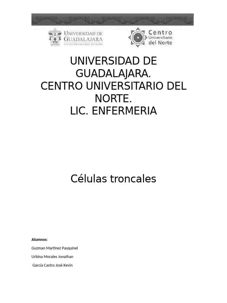 Células Troncales: Tipos y Aplicaciones | PDF | Célula madre | Potencia ...