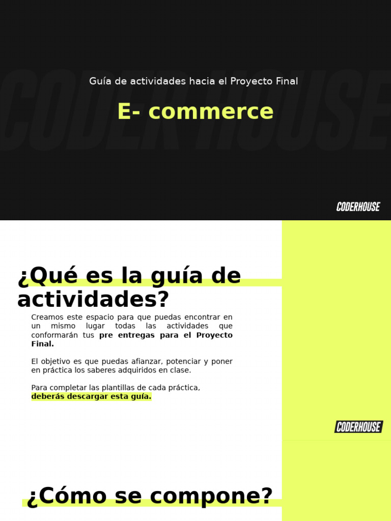 Guía Completa para Proyecto Final E-commerce | PDF | Comercio electrónico | Publicidad