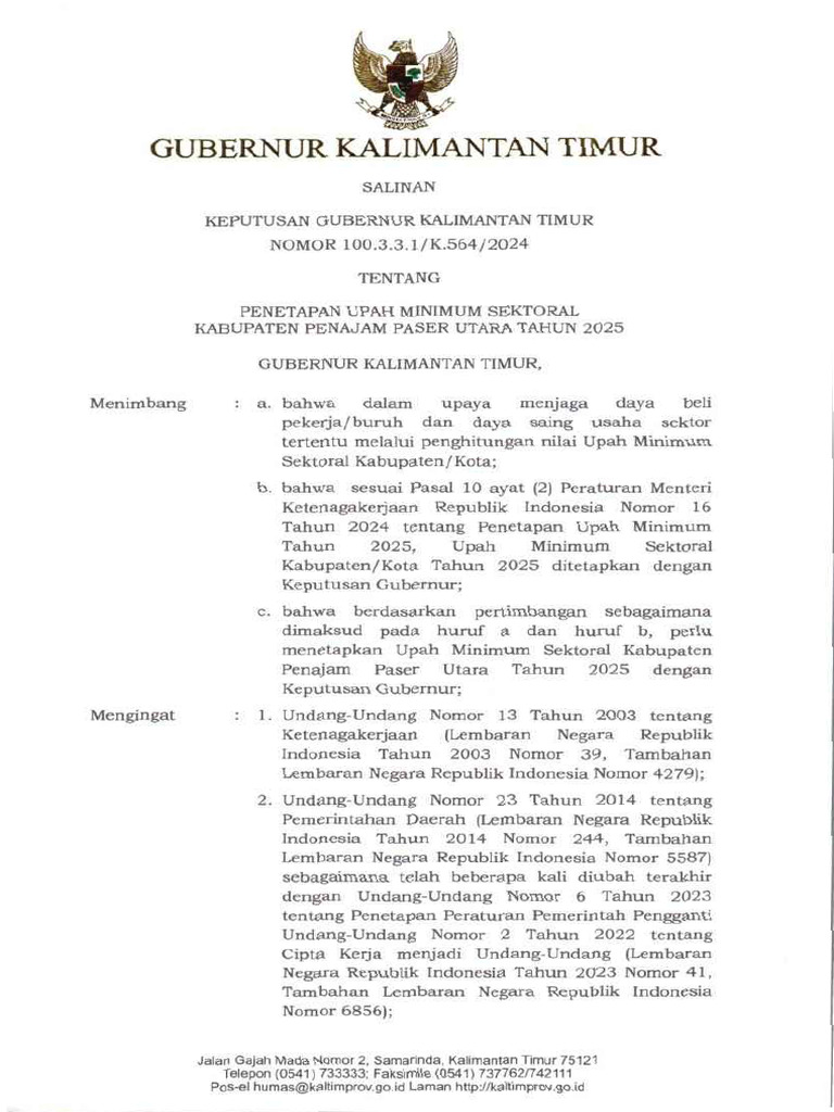 SK UMSK Penajam Paser Utara - 2025 | PDF