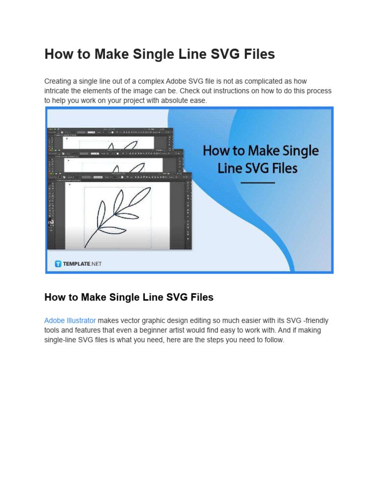 How To Make Single Line SVG Files | PDF | Adobe Illustrator | Image Processing