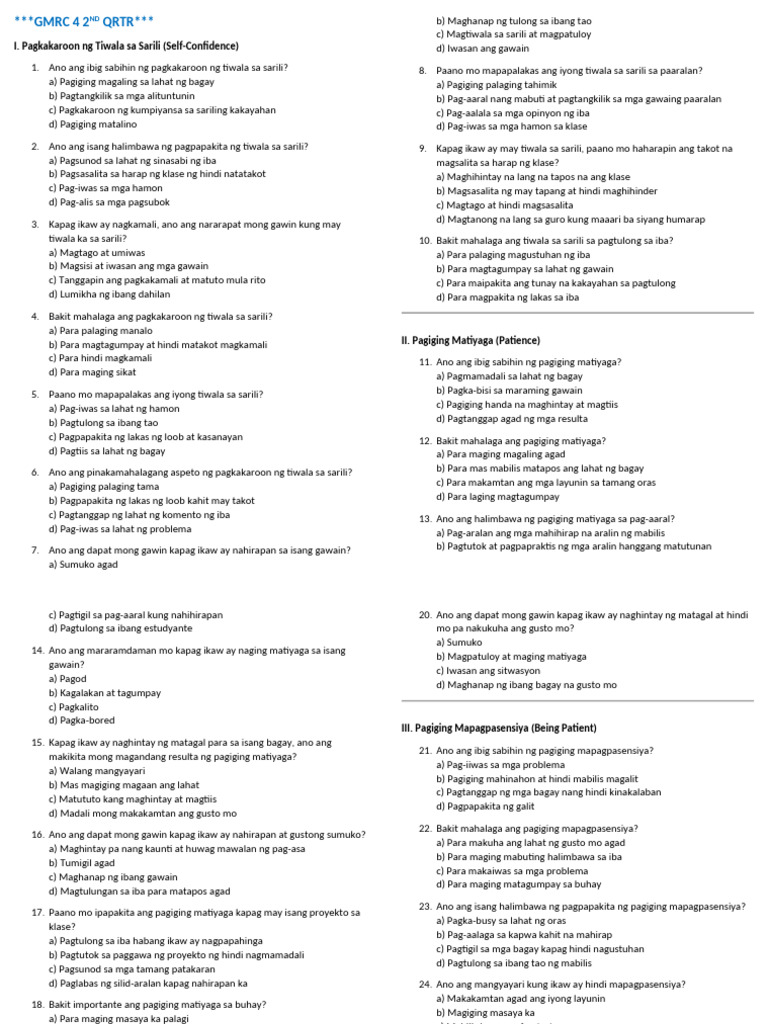 GMRC 4 2ND QRTR | PDF