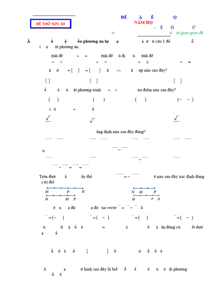 Đề số 10 - KT HK 1 - Đề bài - Toán 10 - KNTT | PDF