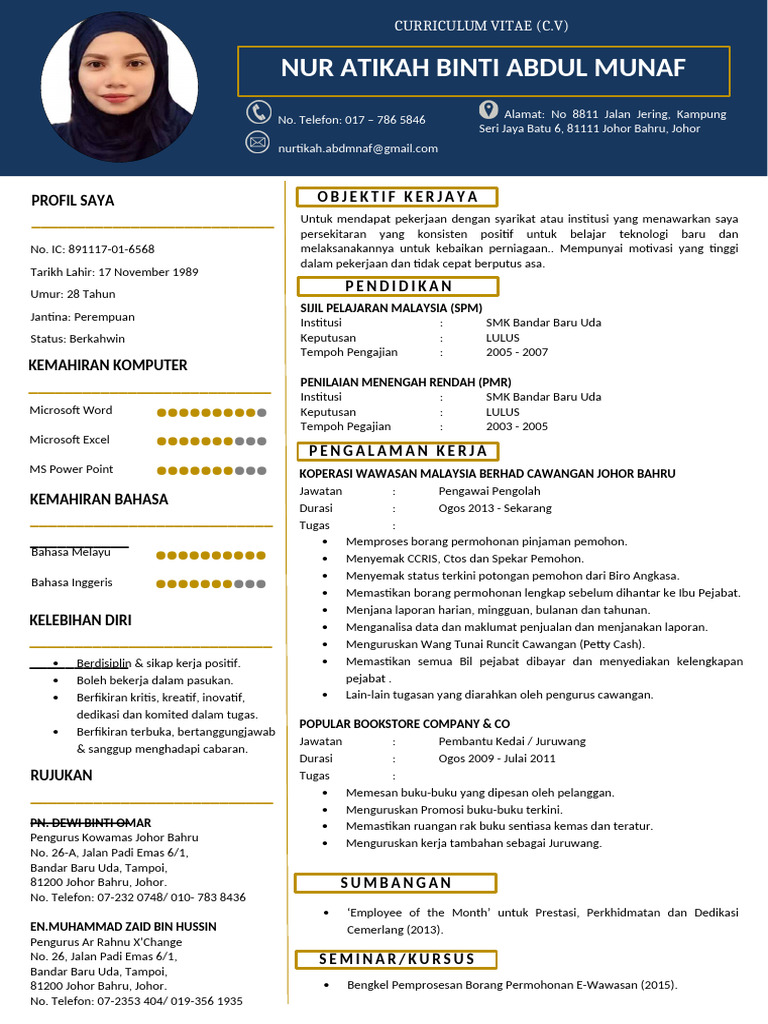 Resume - Nuratikah - v1 | PDF