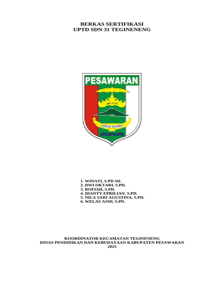 Cover BERKAS SERTIFIKASI | PDF