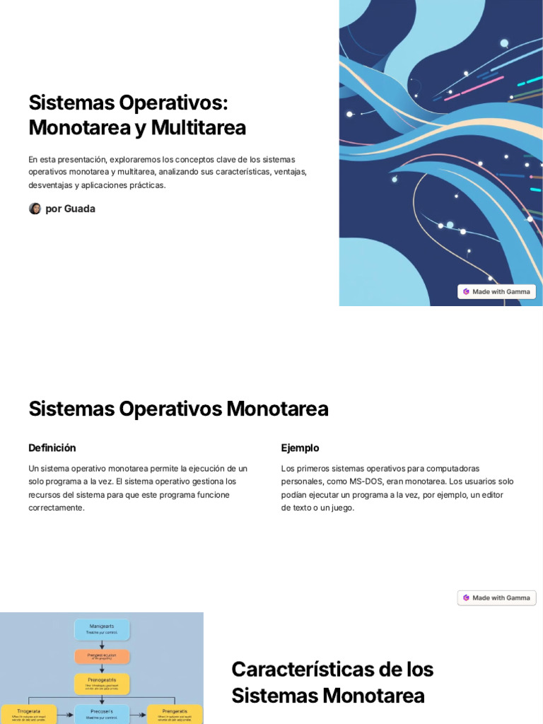 Sistemas Operativos Monotarea y Multitarea | PDF | Sistema operativo ...