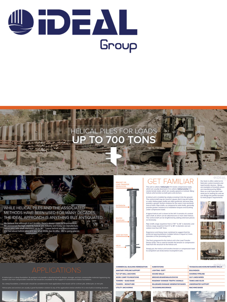 HELICAL PILE BROCHURE | PDF | Deep Foundation | Civil Engineering