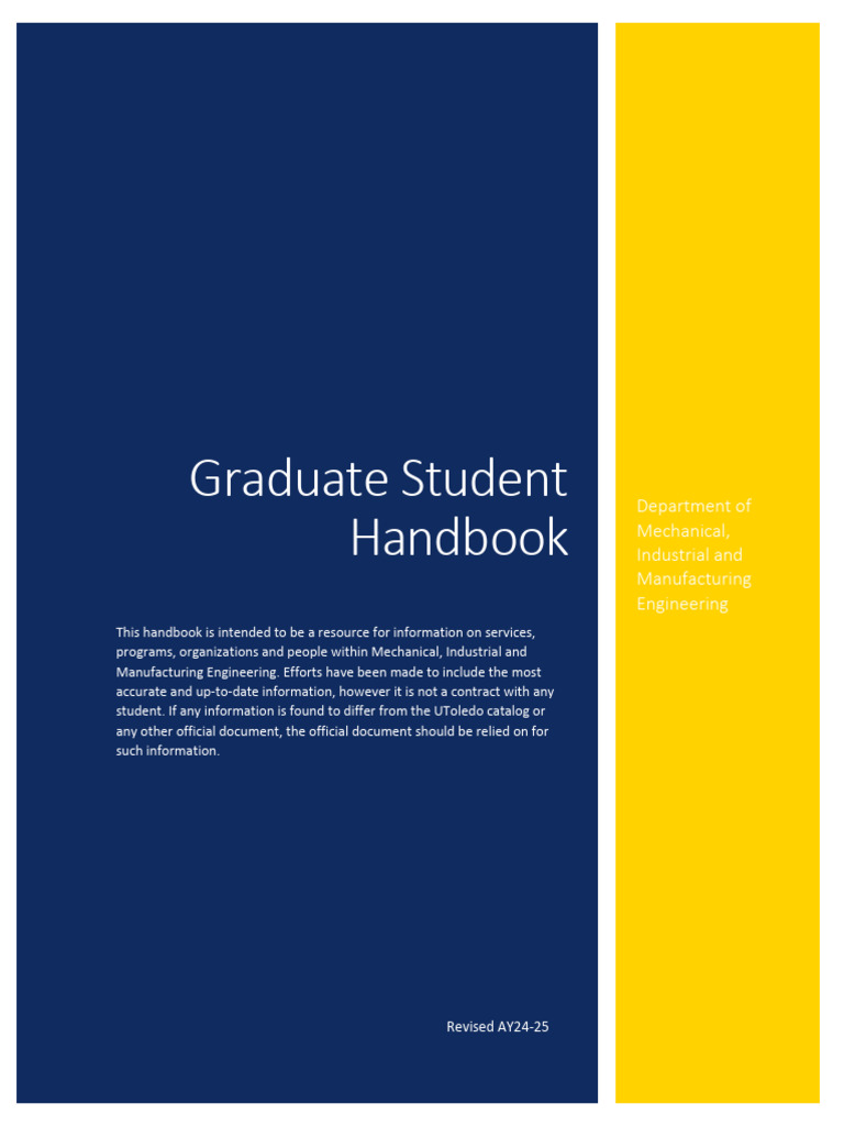 Graduate Student Handbook 2024 | PDF | Postgraduate Education ...