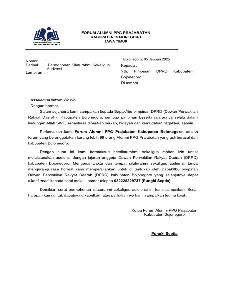Surat Permohonan Audiensi | PDF