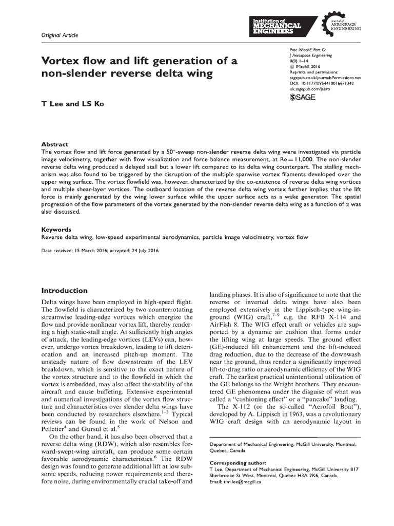 2-Non-Slender Reverse Delta Wing | PDF