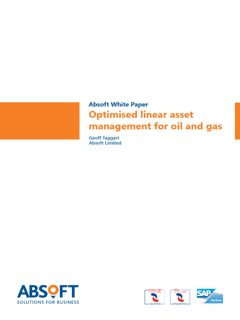 A Guide To Optimised Linear Asset Management For Oil Gas | PDF