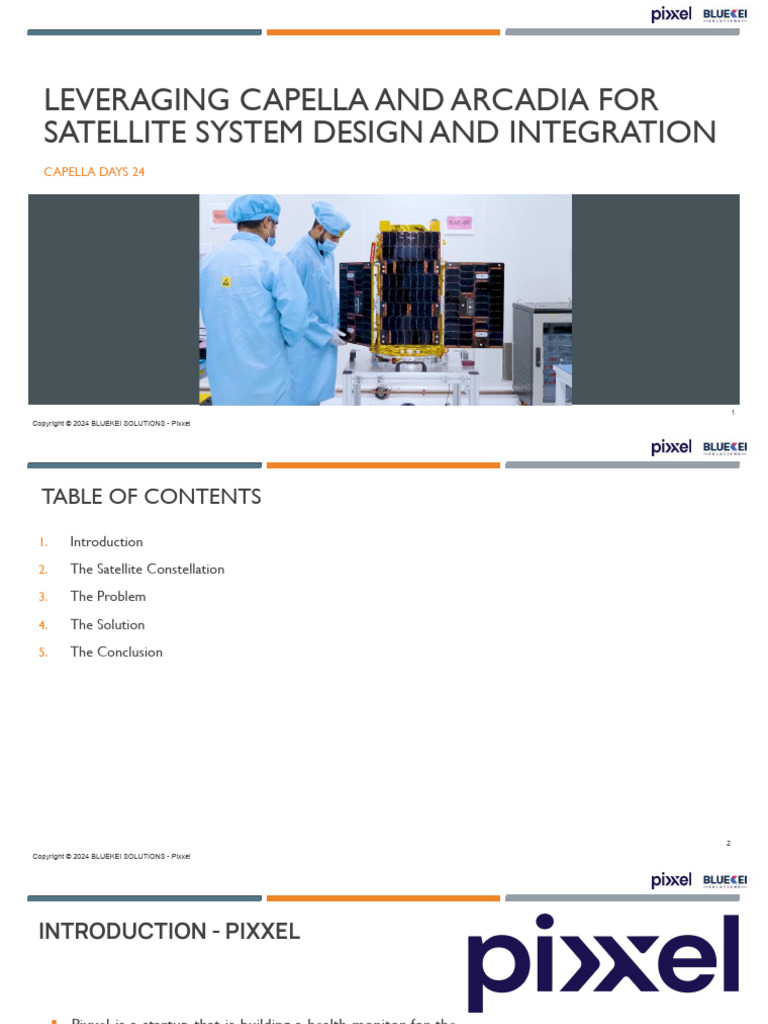 CapellaDays2024 Slides Pixxel-BlueKei | PDF | System | Satellite