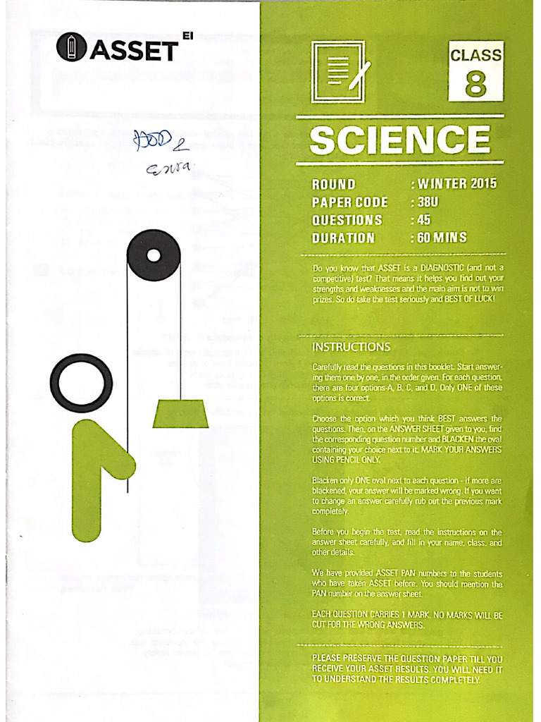 Grade 8- Asset 2015 Qp | PDF