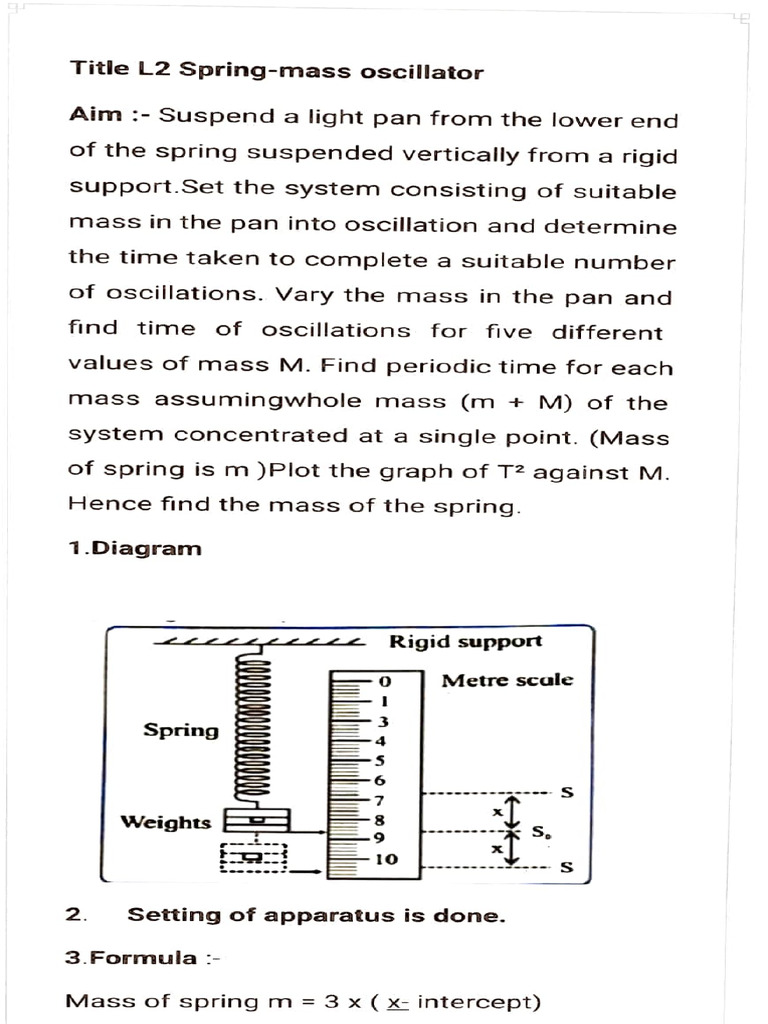 Spring-Mass Oscillator Experiment | PDF | Logic Gate | Frequency