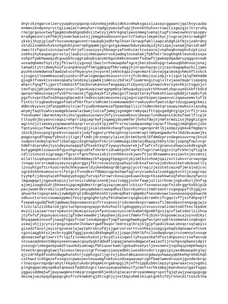 Unique Character Sequence Document | PDF