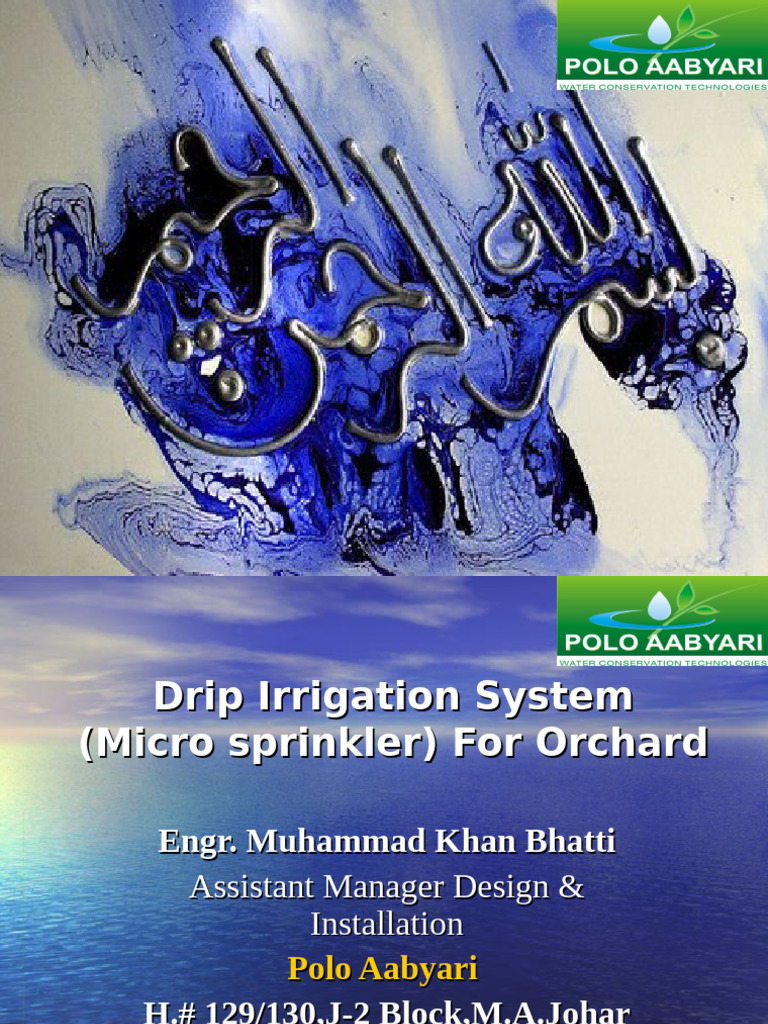Micro Sprinkler System For Orchard | PDF | Irrigation | Hydrology
