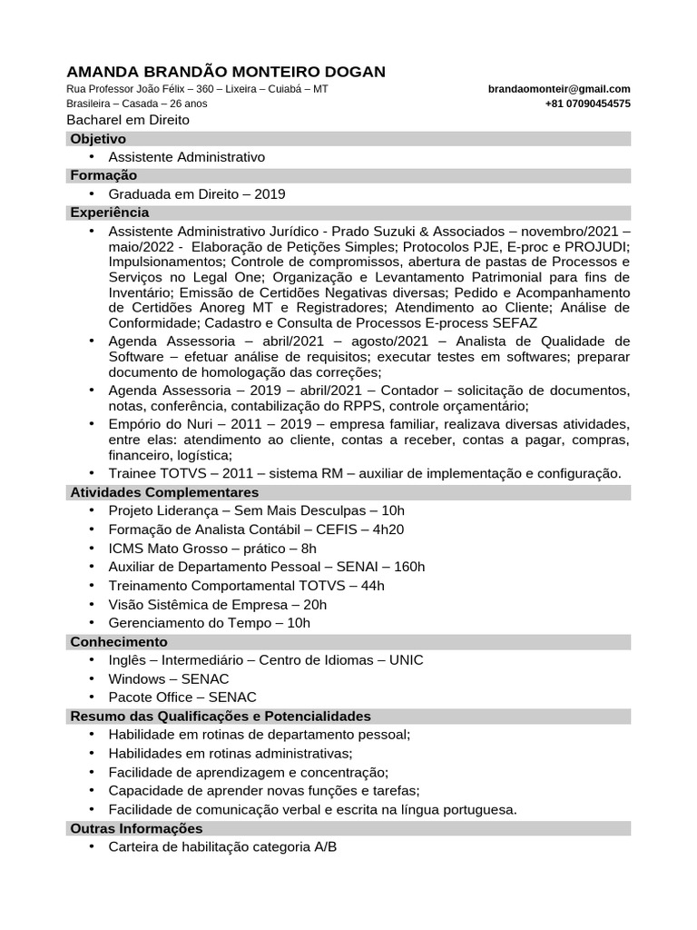 Amanda Dogan CV | PDF