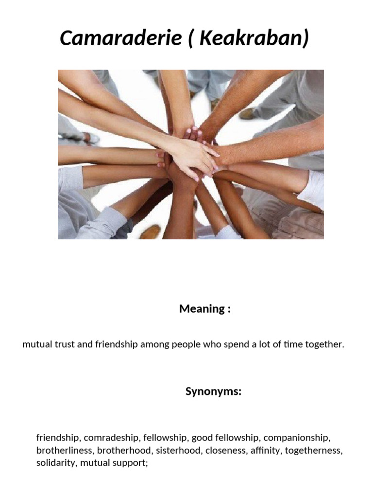 Building Workplace Camaraderie Tips | PDF