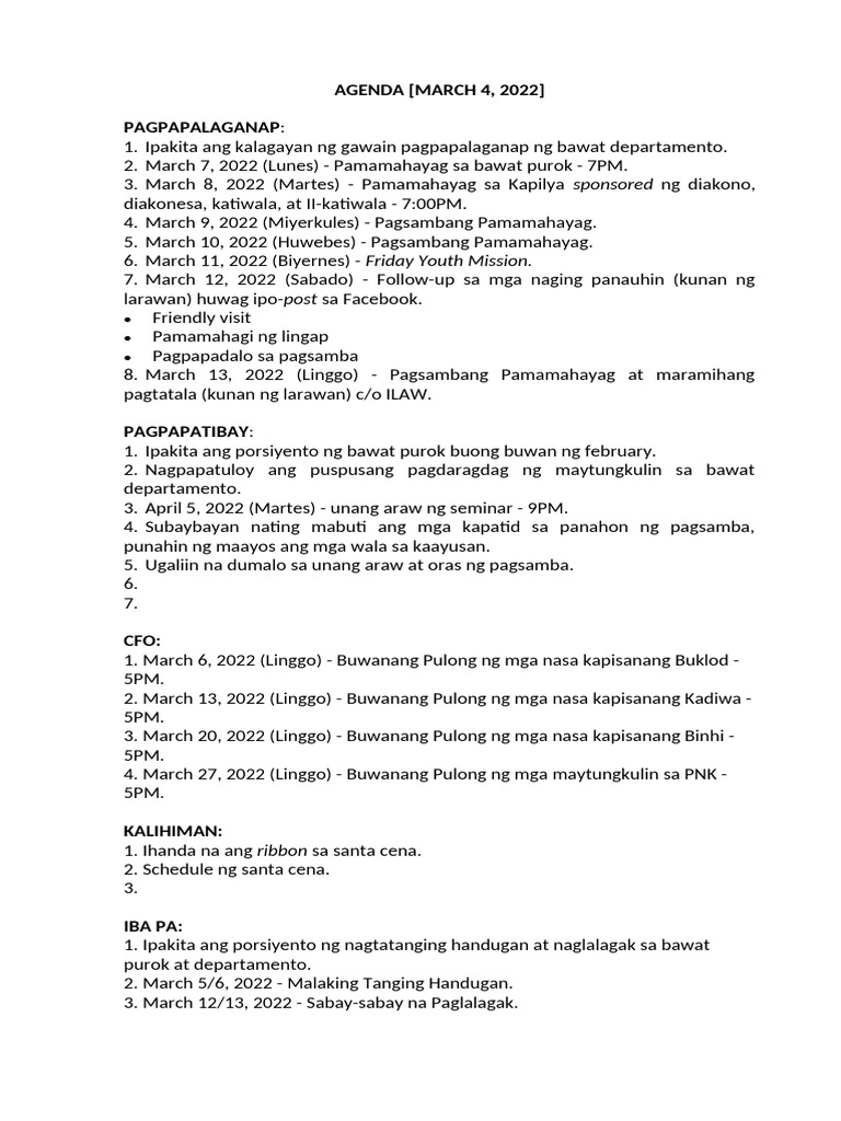 Agenda March4,2022 | PDF