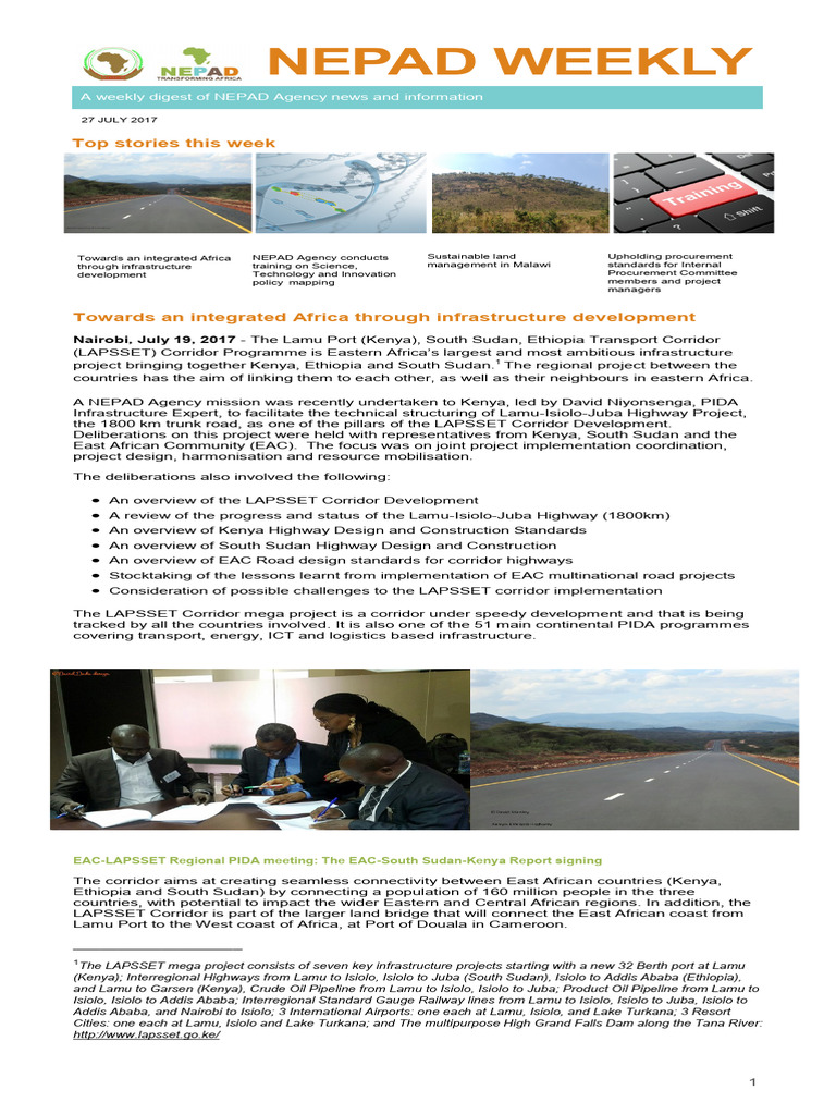 NEPAD Weekly Digest_2017 July 27_0 | PDF | Economies