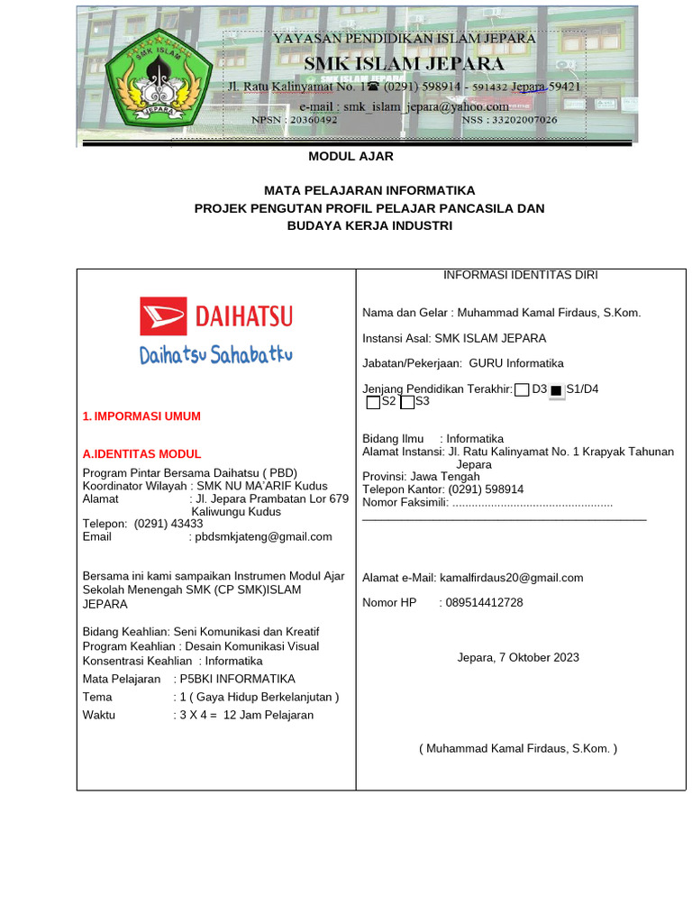 Modul Informatika Elemen 5. Jaringan Komputer Dan Internet | PDF