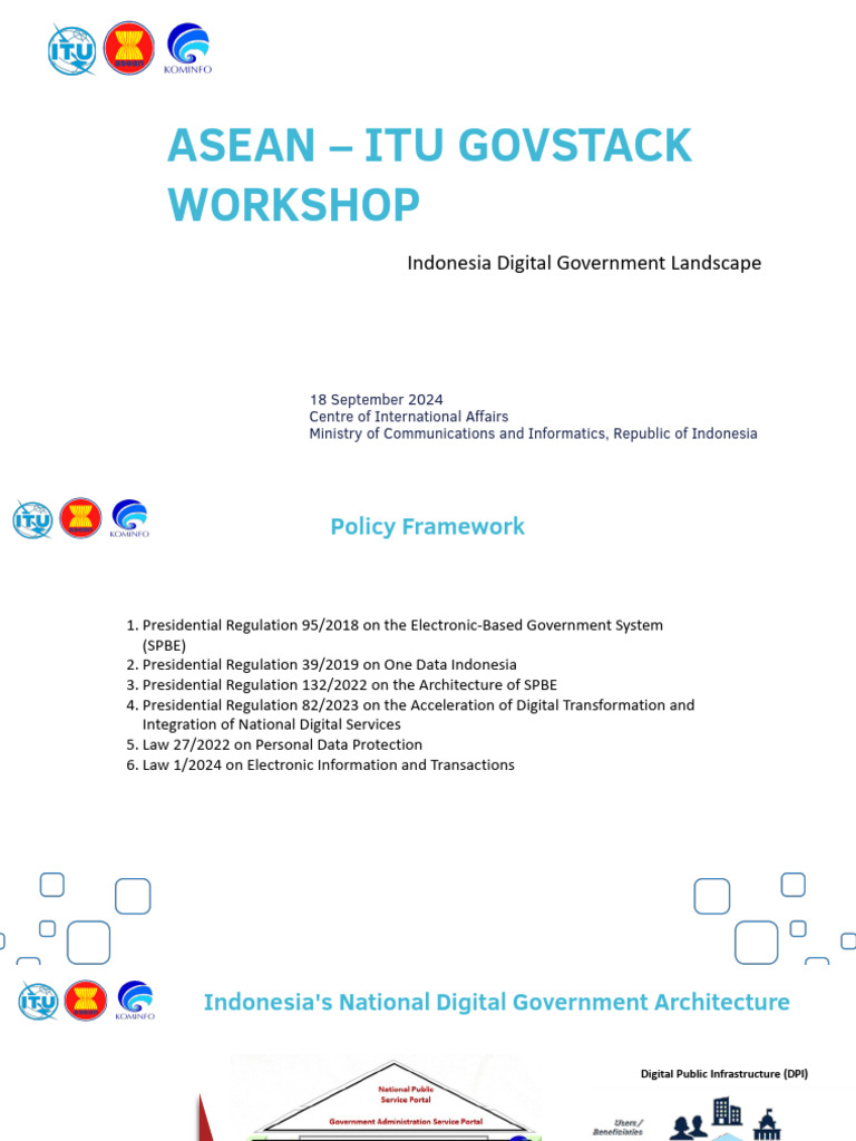 2024 - 10 - 04 - PPT Indonesia Regulatory Update ASEAN ITU Govstack WS ...