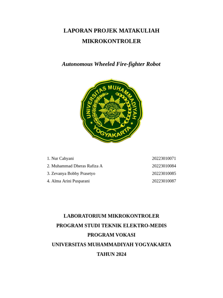 Laporan Final Projek Mikrokontroler - Docx 1 | PDF