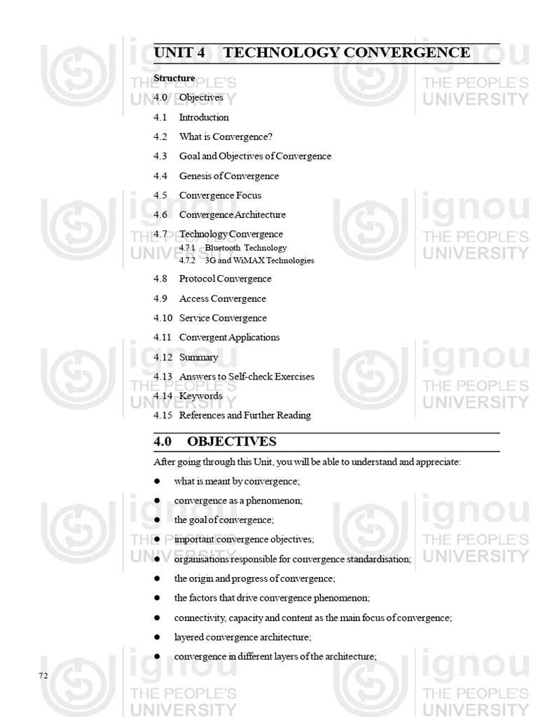 Unit-4 Technology Convergence | PDF | Computer Network | Technological ...
