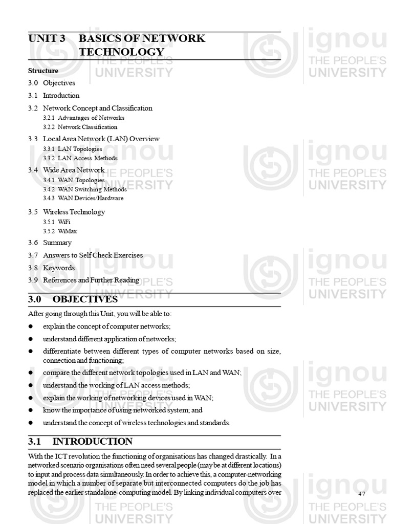 Unit-3 - Basics of Network Technology | PDF | Network Topology ...