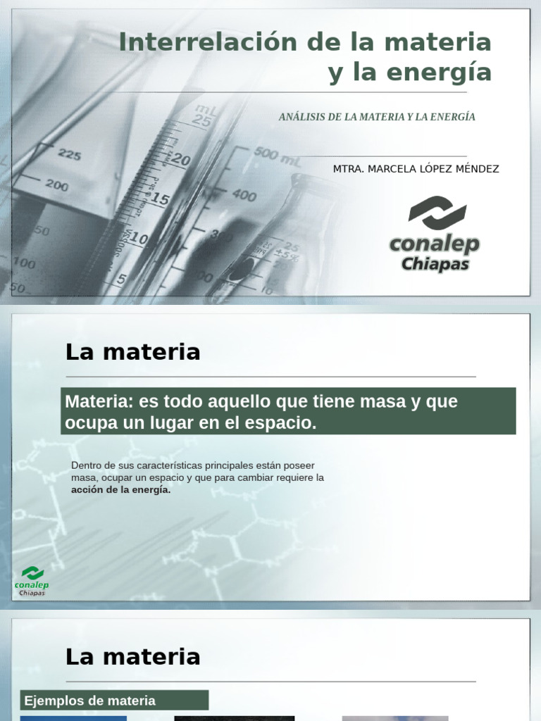 Materia y Energía: Conceptos Clave | PDF