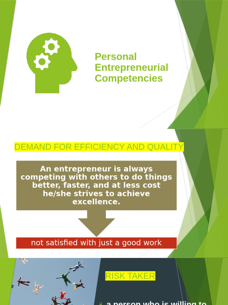 Key Entrepreneurial Competencies Guide | PDF | Entrepreneurship | Goal