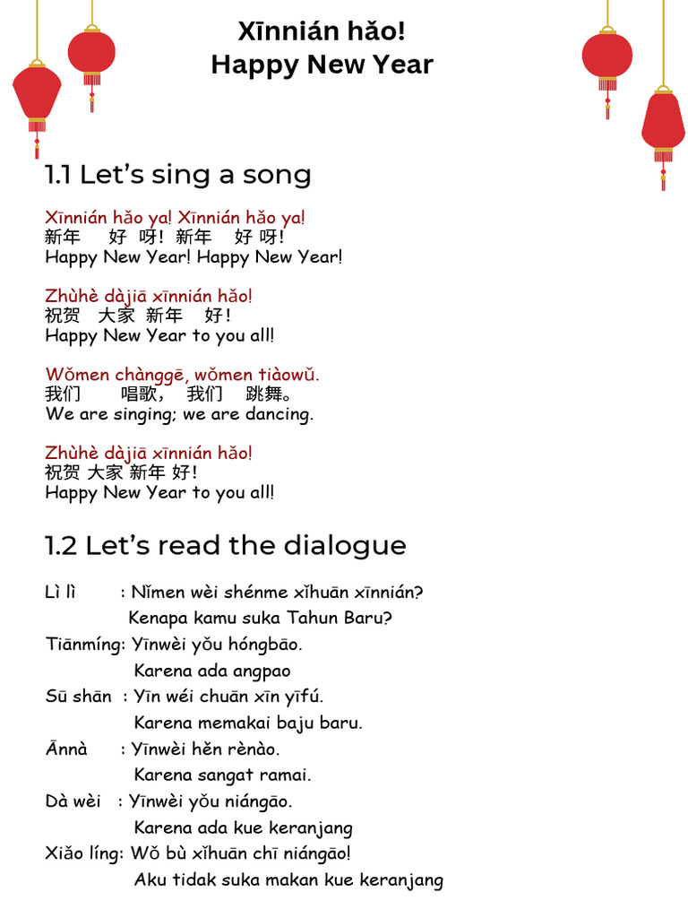 Grade 3-6 Chinese New Year | PDF