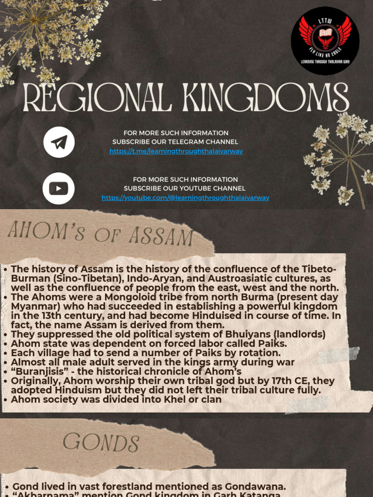 Regional Kingdoms - Infographics - LTTW | PDF