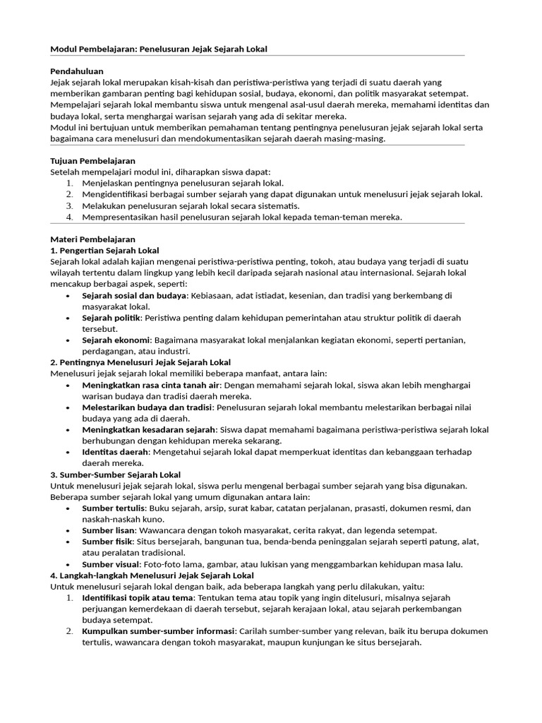 Modul Pembelajaran | PDF
