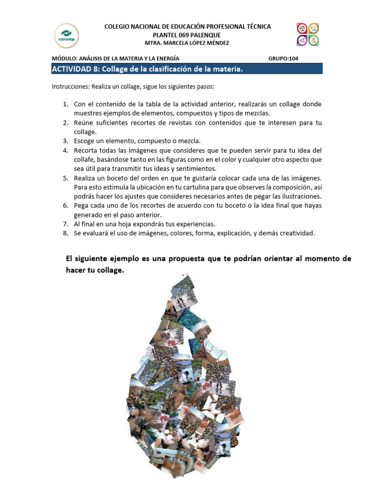 Collage de Clasificación de Materia | PDF